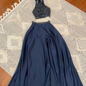 Splash | Dresses | Splash Prom Dress By Landa Navy Blue 2piece Formal ...